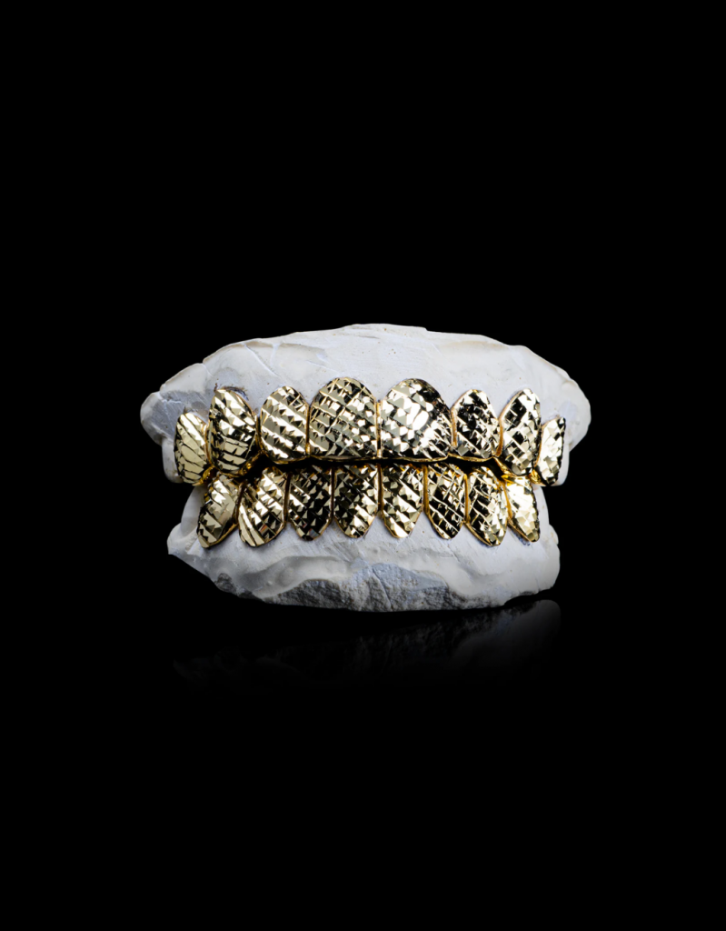 SOLID GOLD DIAMOND CUT GRILLZ